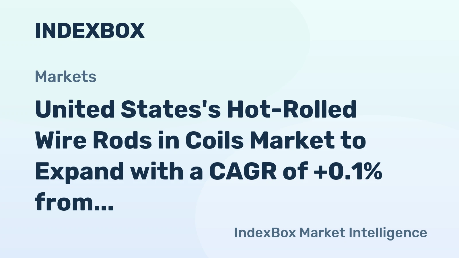 United States's Hot-Rolled Wire Rods in Coils Market to Expand with a CAGR of +0.1% from 2024 to 2035, Reaching $28.1B in Value by 2035