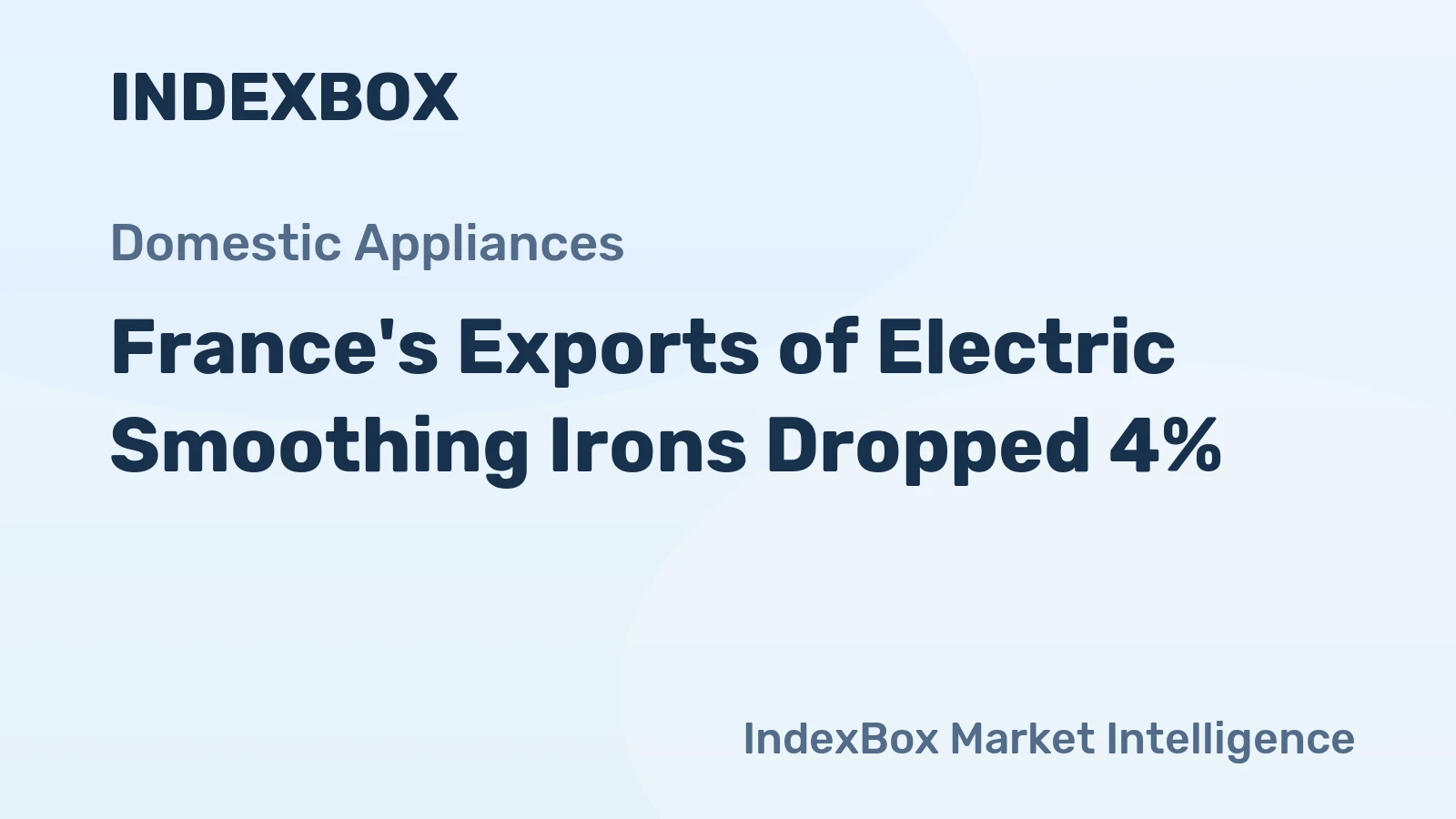 France's Exports of Electric Smoothing Irons Dropped 4%