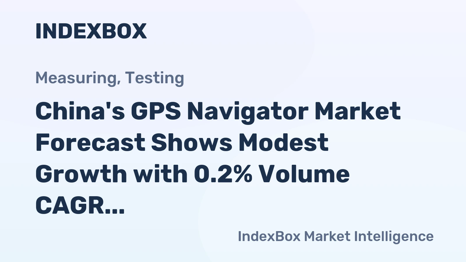 China's GPS Navigator Market Forecast Shows Modest Growth with 0.2% Volume CAGR Through 2035