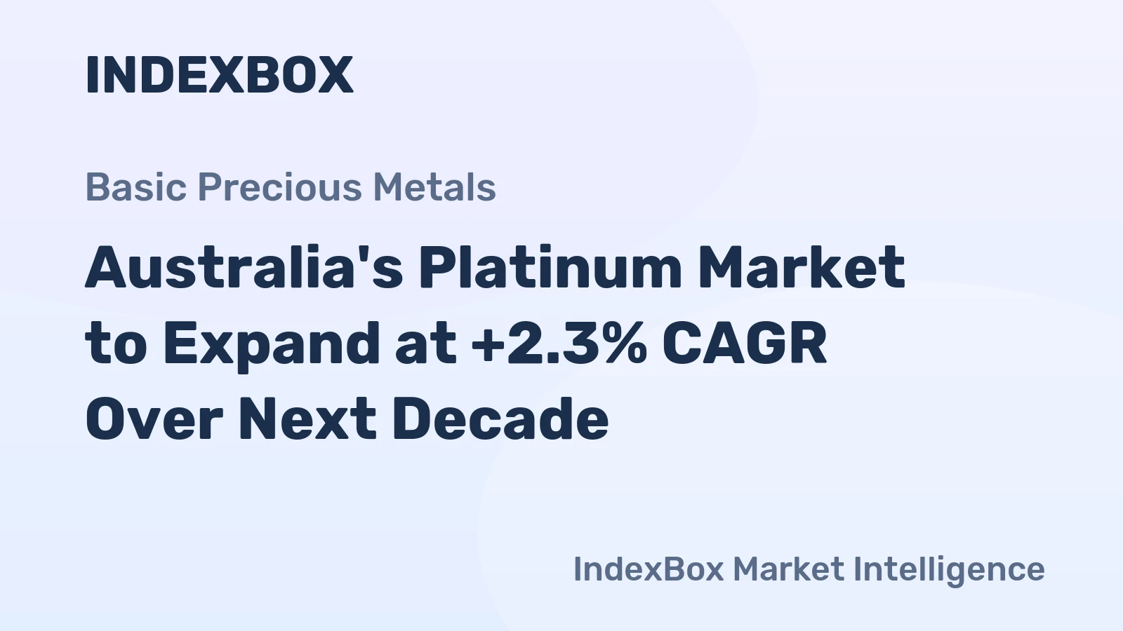 Australia's Platinum Market to Expand at +2.3% CAGR Over Next Decade