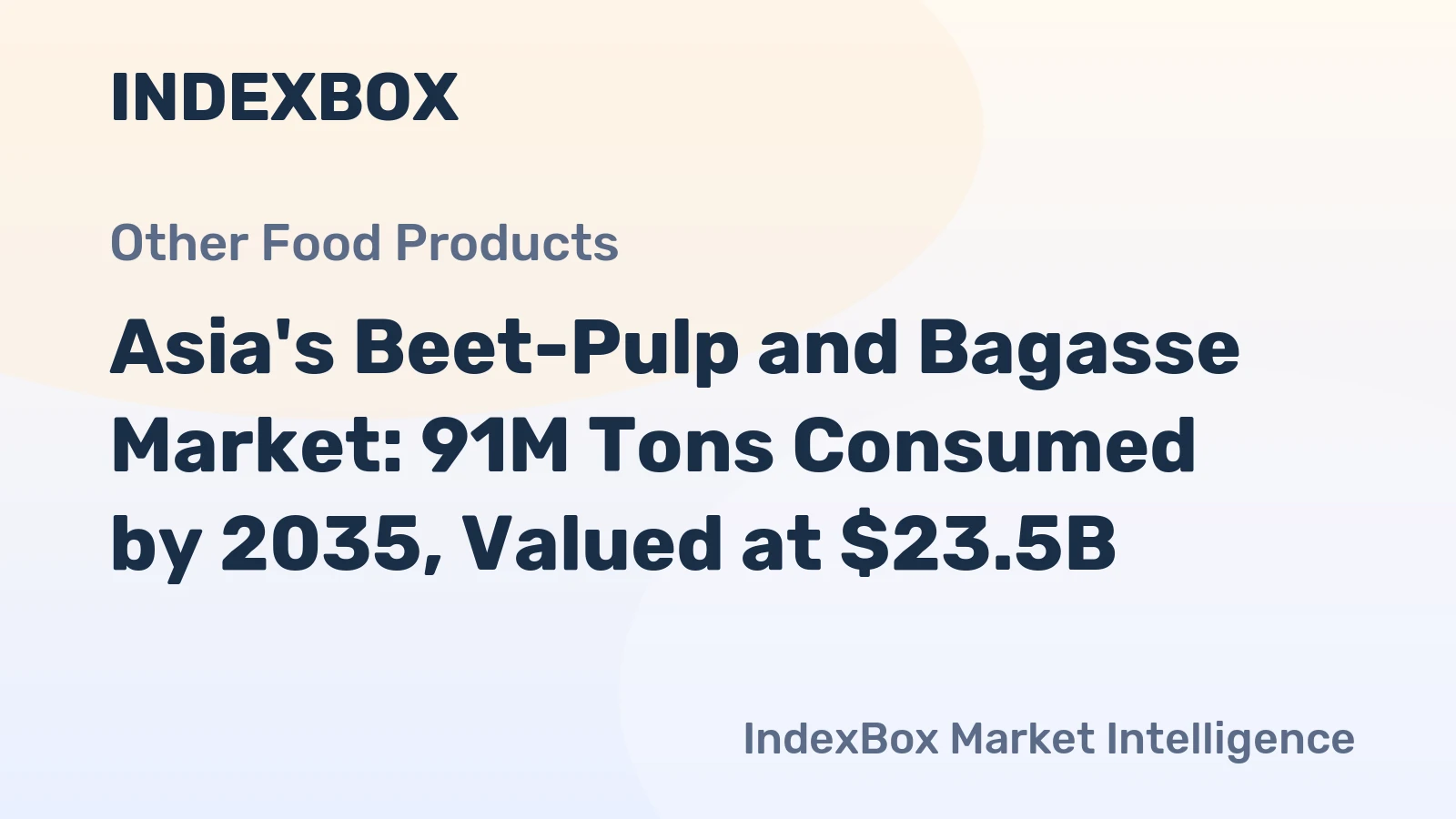 Asia's Beet-Pulp and Bagasse Market: 91M Tons Consumed by 2035, Valued at $23.5B