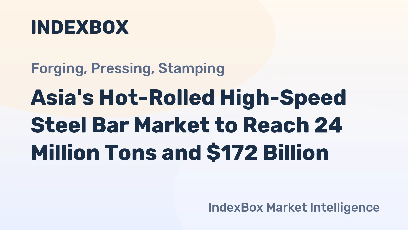 Asia's Hot-Rolled High-Speed Steel Bar Market to Reach 24 Million Tons and $172 Billion