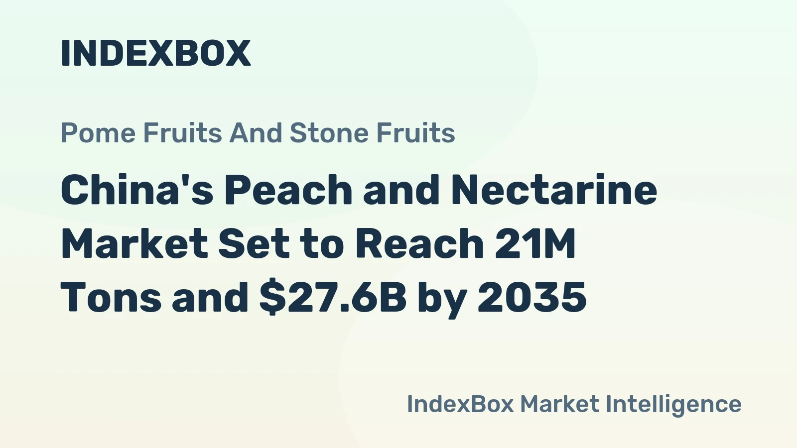 China's Peach and Nectarine Market Set to Reach 21M Tons and $27.6B by 2035
