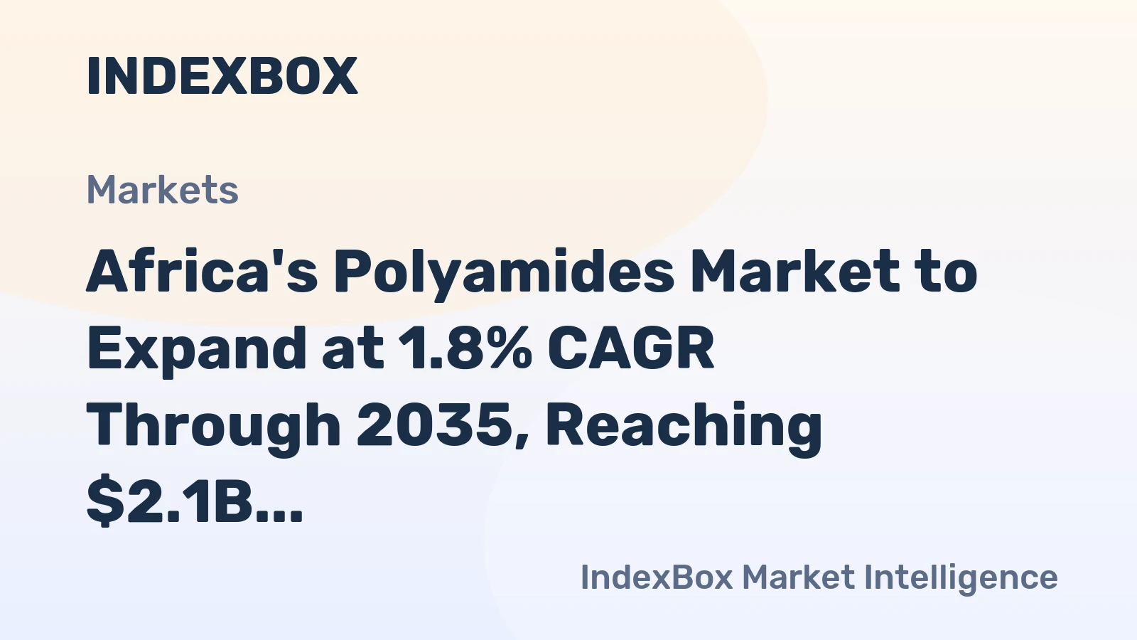 Africa's Polyamides Market to Expand at 1.8% CAGR Through 2035, Reaching $2.1B