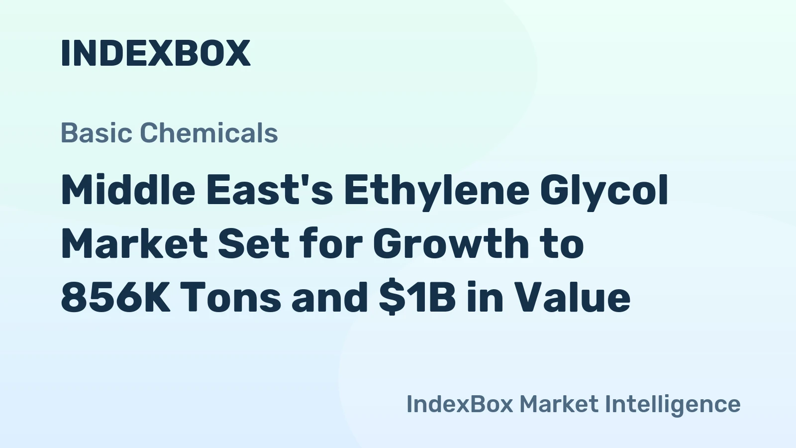 Middle East's Ethylene Glycol Market Set for Growth to 856K Tons and $1B in Value