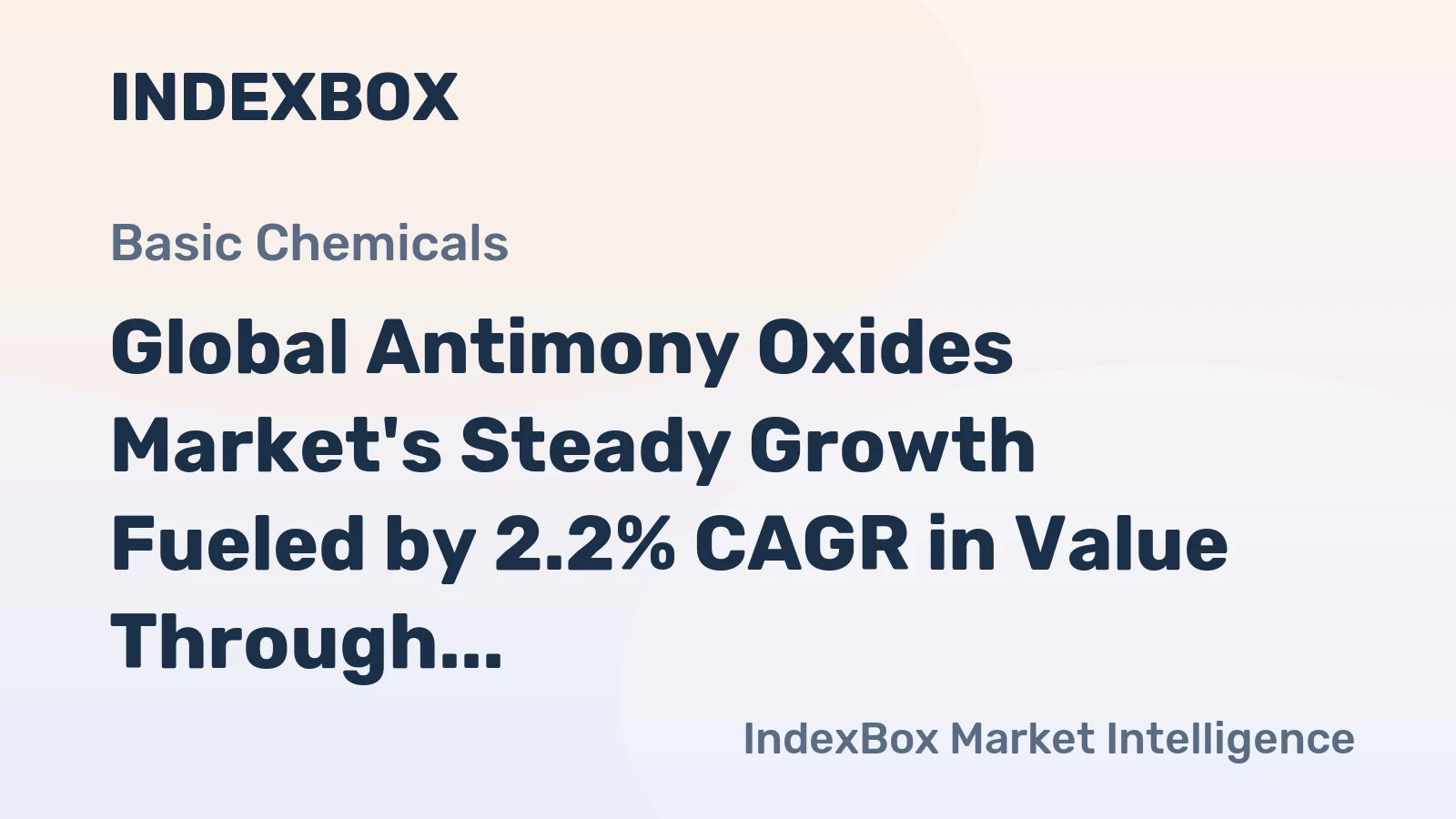 Global Antimony Oxides Market's Steady Growth Fueled by 2.2% CAGR in Value Through 2035