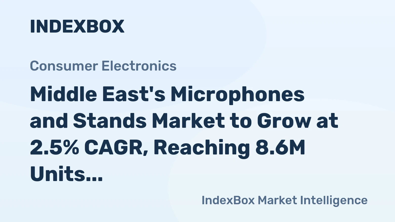 Middle East's Microphones and Stands Market to Grow at 2.5% CAGR, Reaching 8.6M Units by 2035
