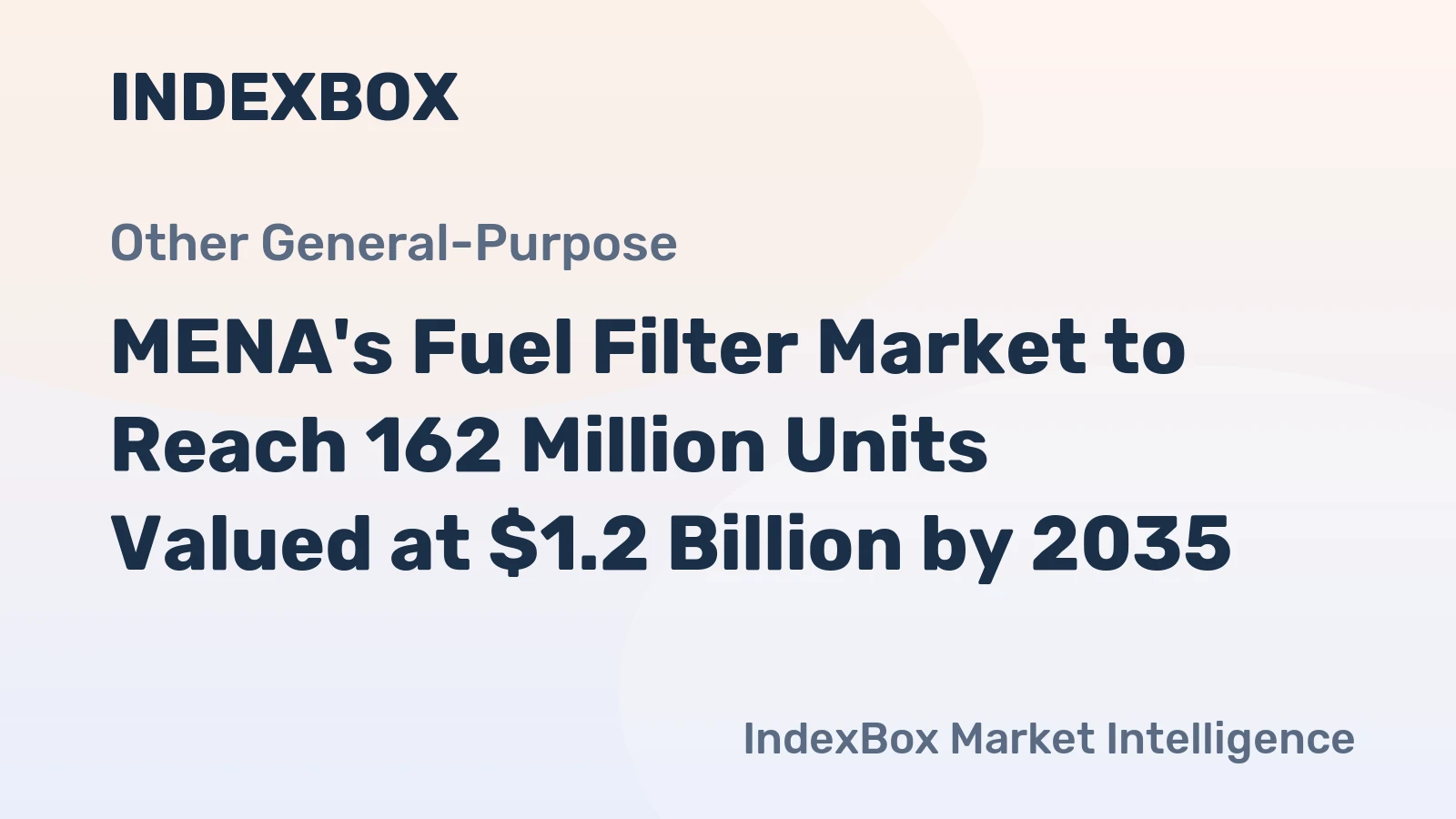 MENA's Fuel Filter Market to Reach 162 Million Units Valued at $1.2 Billion by 2035