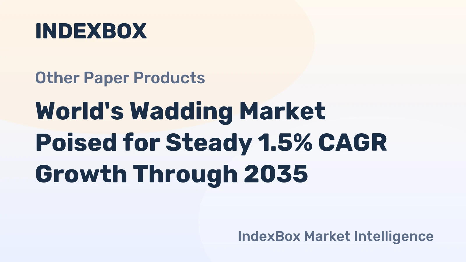 World's Wadding Market Poised for Steady 1.5% CAGR Growth Through 2035