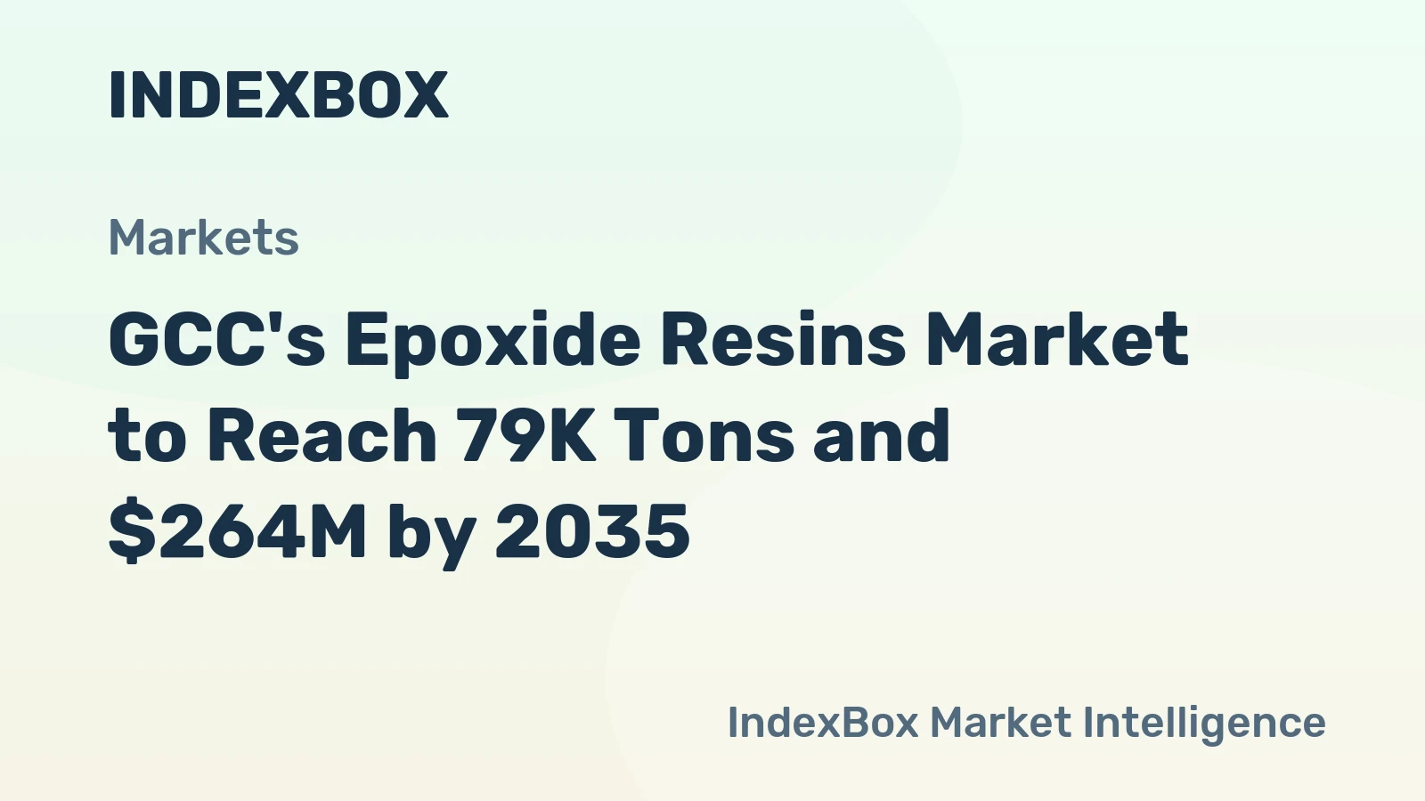 GCC's Epoxide Resins Market to Reach 79K Tons and $264M by 2035