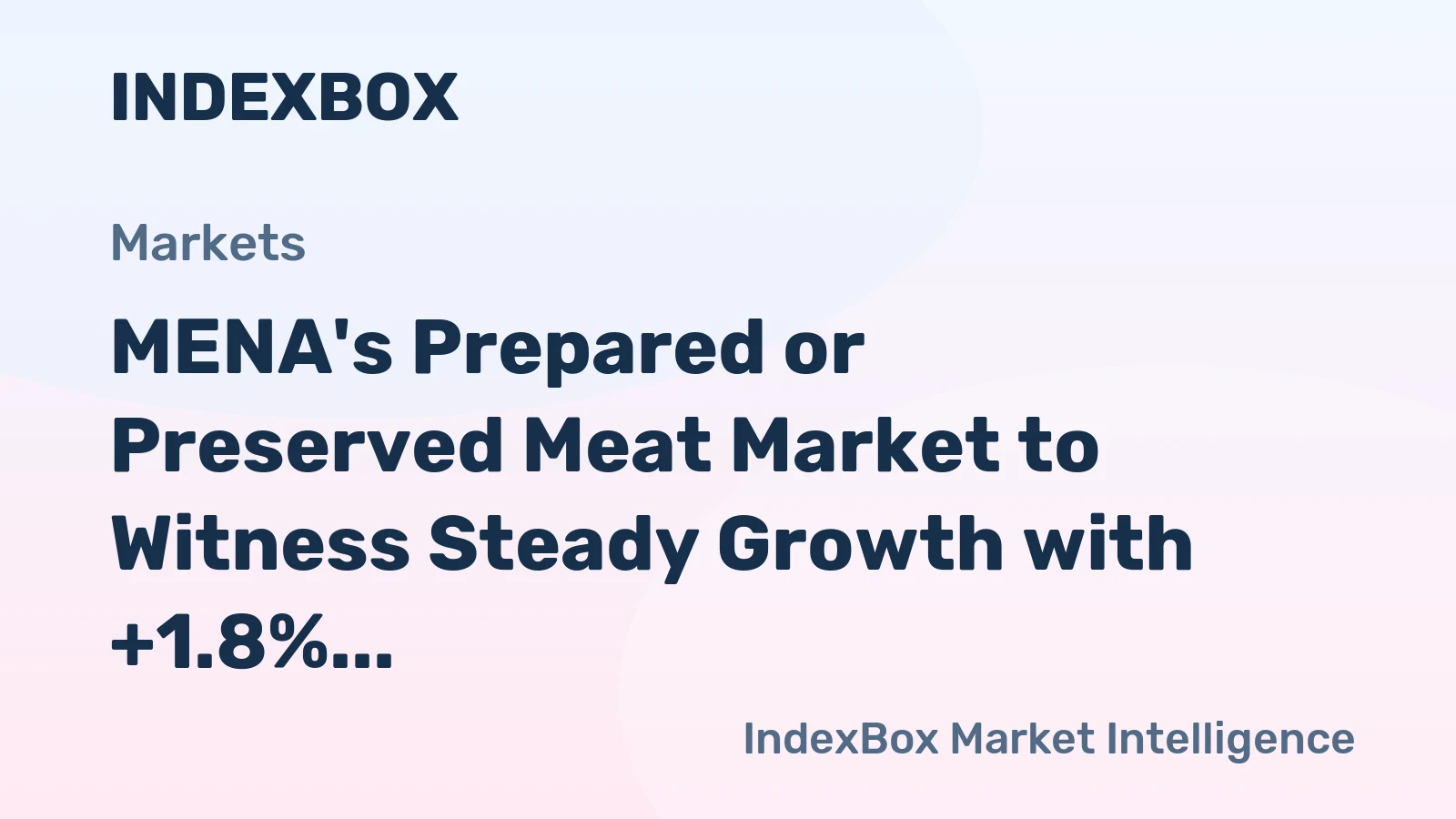 MENA's Prepared or Preserved Meat Market to Witness Steady Growth with +1.8% CAGR, Reaching $40.5B by 2035