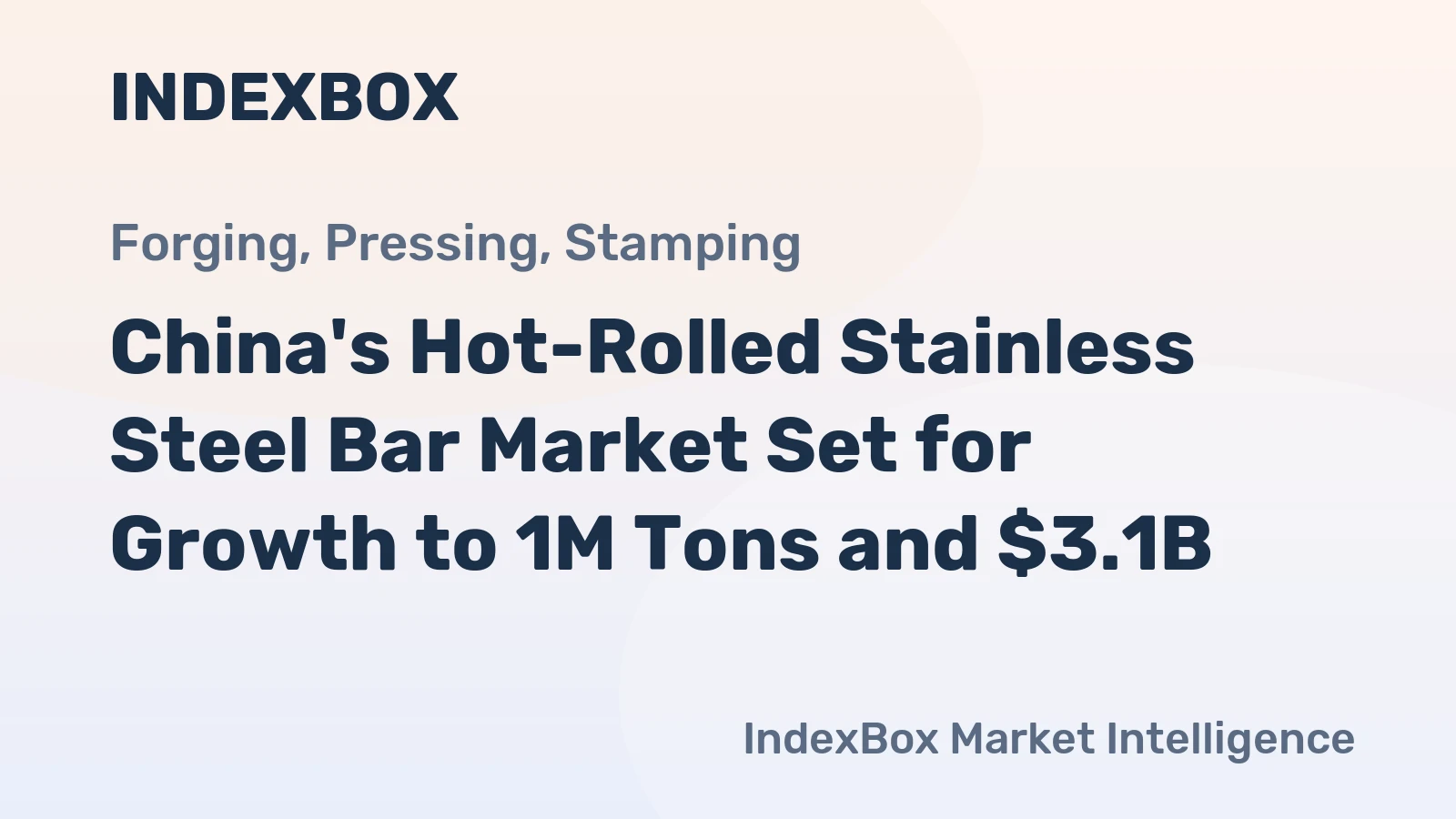 China's Hot-Rolled Stainless Steel Bar Market Set for Growth to 1M Tons and $3.1B