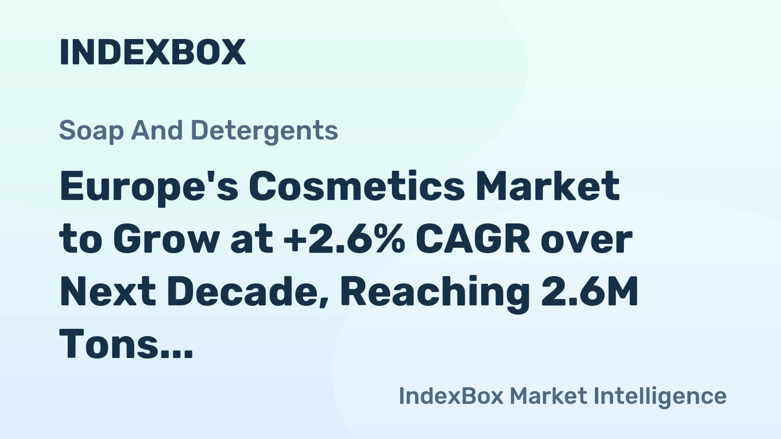 Europe's Cosmetics Market to Grow at +2.6% CAGR over Next Decade, Reaching 2.6M Tons by 2035