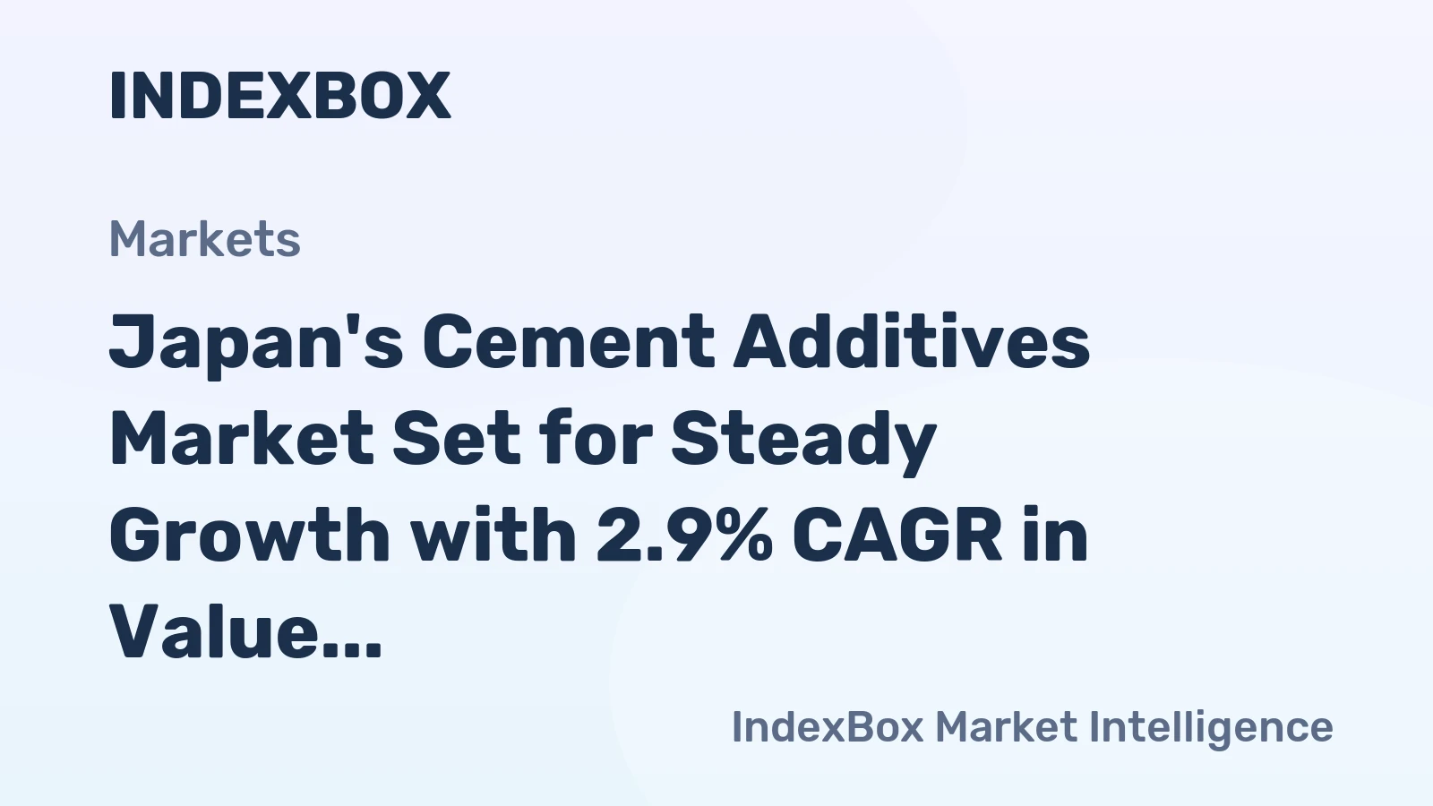 Japan's Cement Additives Market Set for Steady Growth with 2.9% CAGR in Value Through 2035