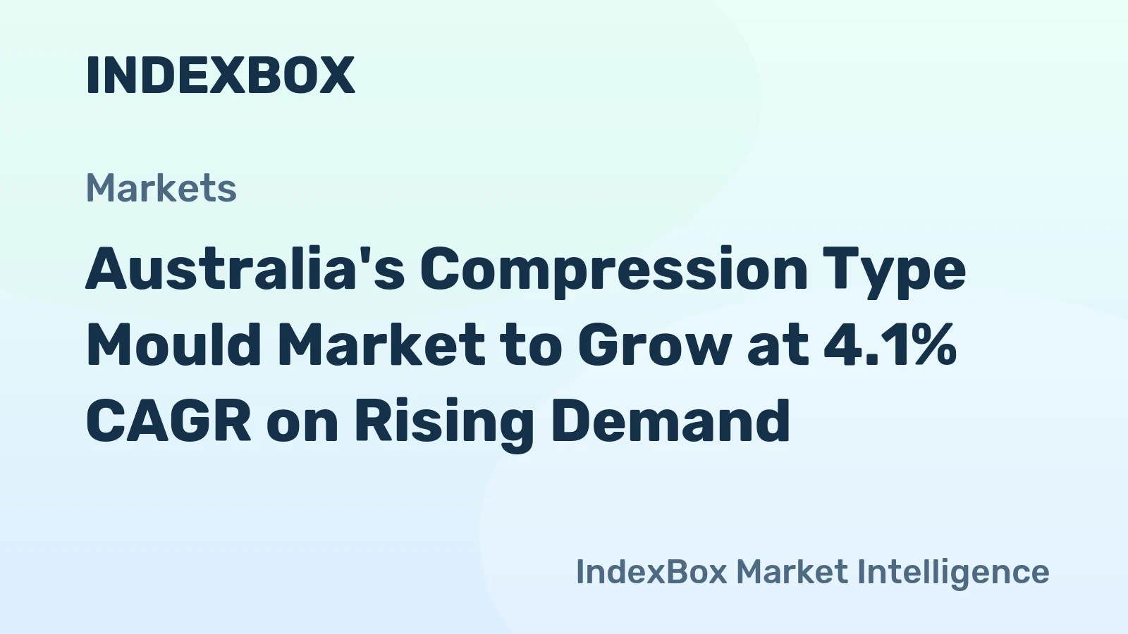 Australia's Compression Type Mould Market to Grow at 4.1% CAGR on Rising Demand