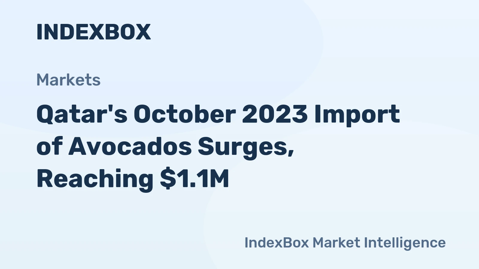 Qatar's October 2023 Import of Avocados Surges, Reaching $1.1M