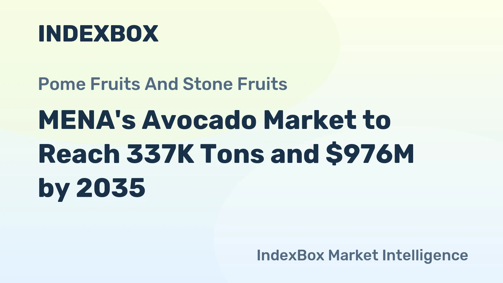 MENA's Avocado Market to Reach 337K Tons and $976M by 2035
