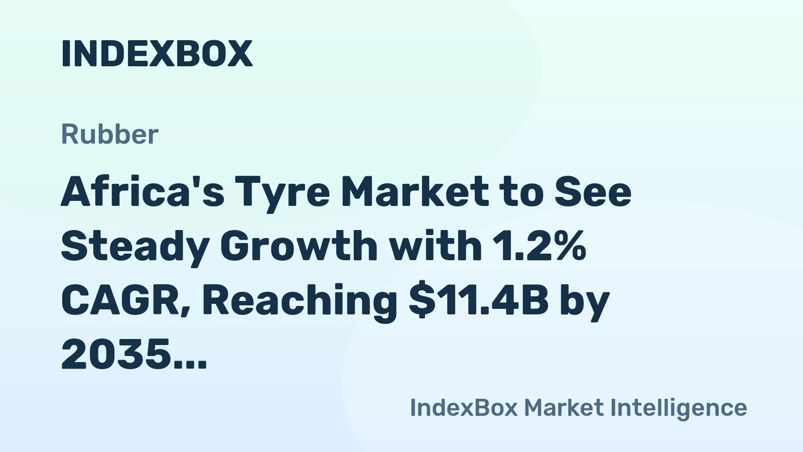 Africa's Tyre Market to See Steady Growth with 1.2% CAGR, Reaching $11.4B by 2035