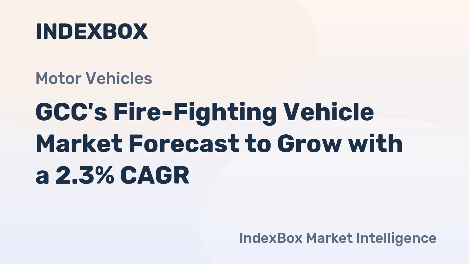 GCC's Fire-Fighting Vehicle Market Forecast to Grow with a 2.3% CAGR