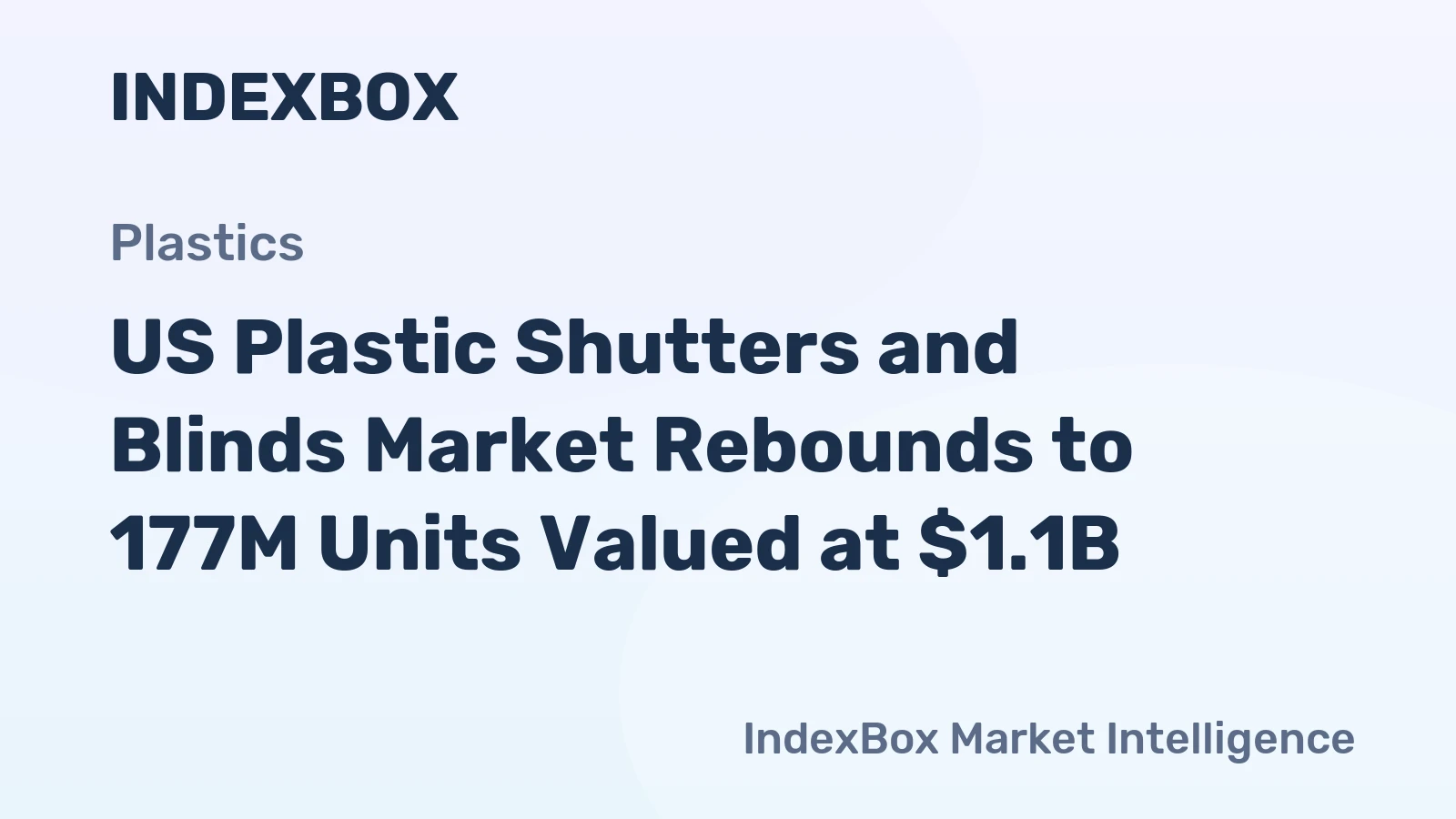 US Plastic Shutters and Blinds Market Rebounds to 177M Units Valued at $1.1B
