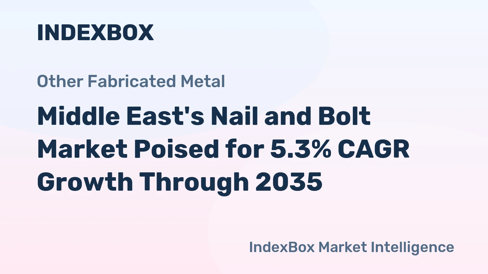 Middle East's Nail and Bolt Market Poised for 5.3% CAGR Growth Through 2035