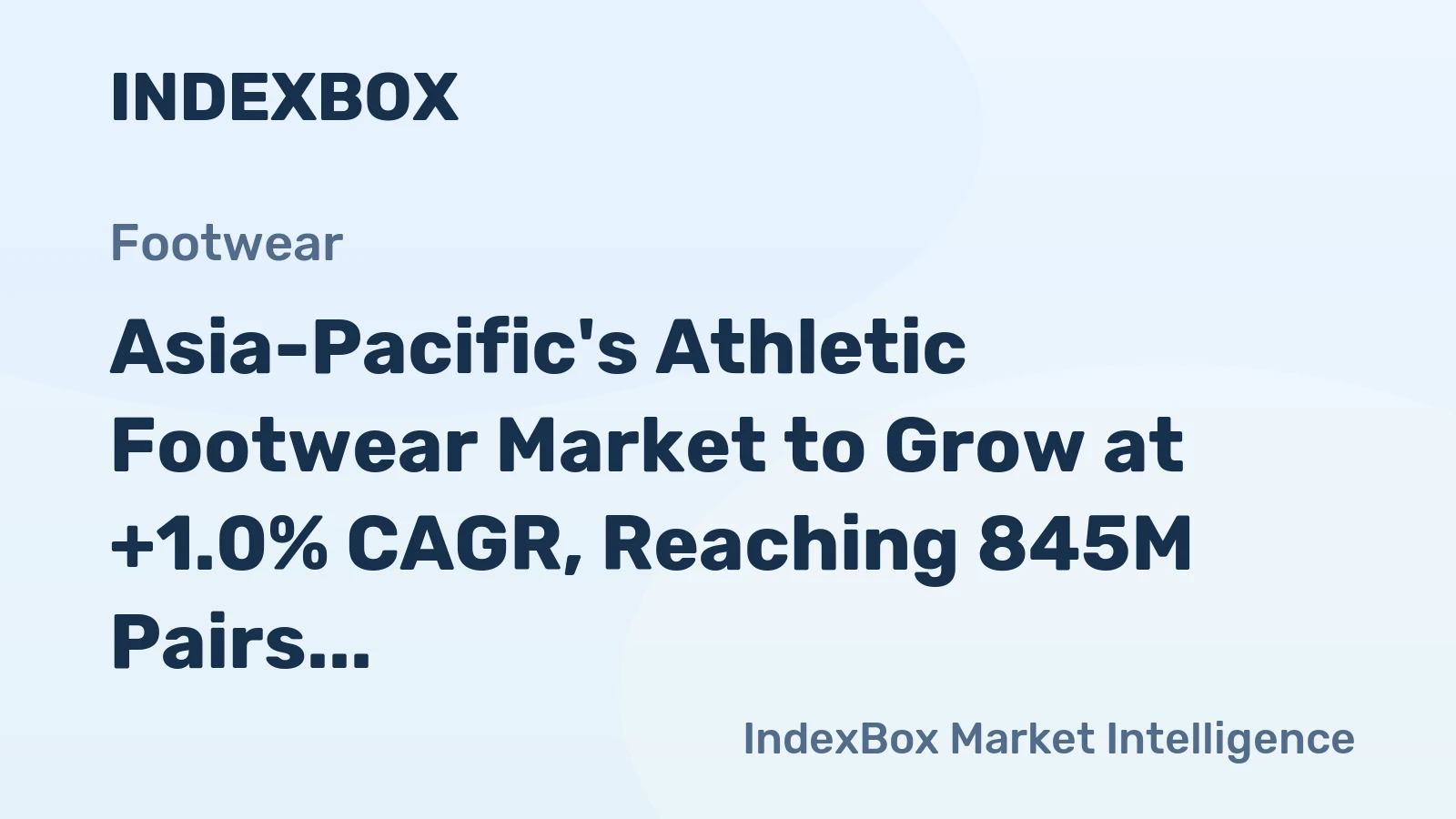 Asia-Pacific's Athletic Footwear Market to Grow at +1.0% CAGR, Reaching 845M Pairs by 2035