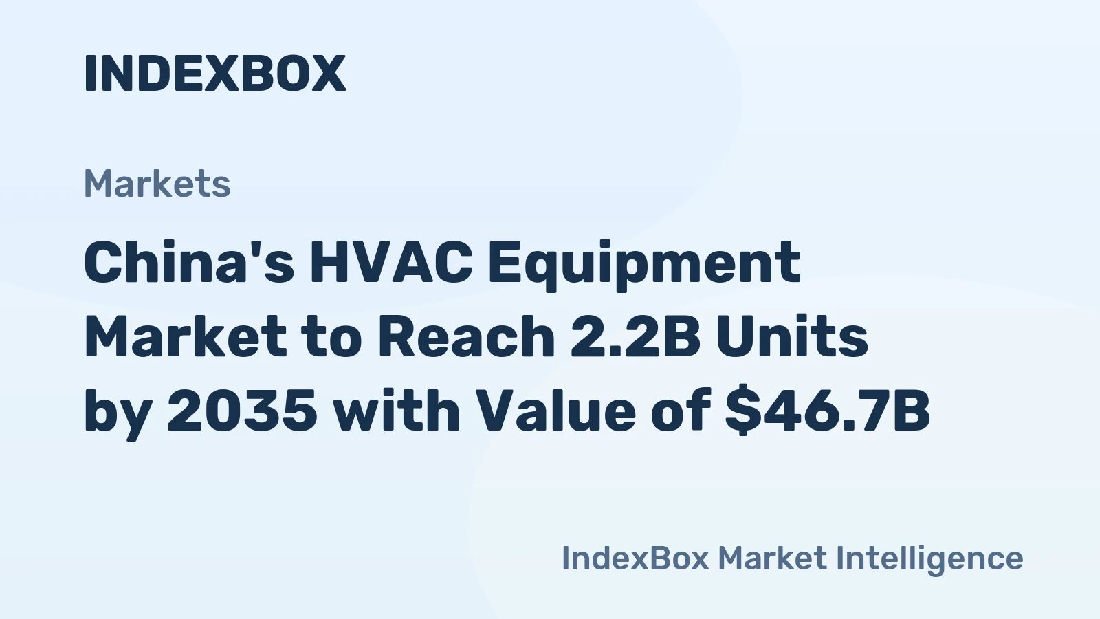 China's HVAC Equipment Market to Reach 2.2B Units by 2035 with Value of $46.7B