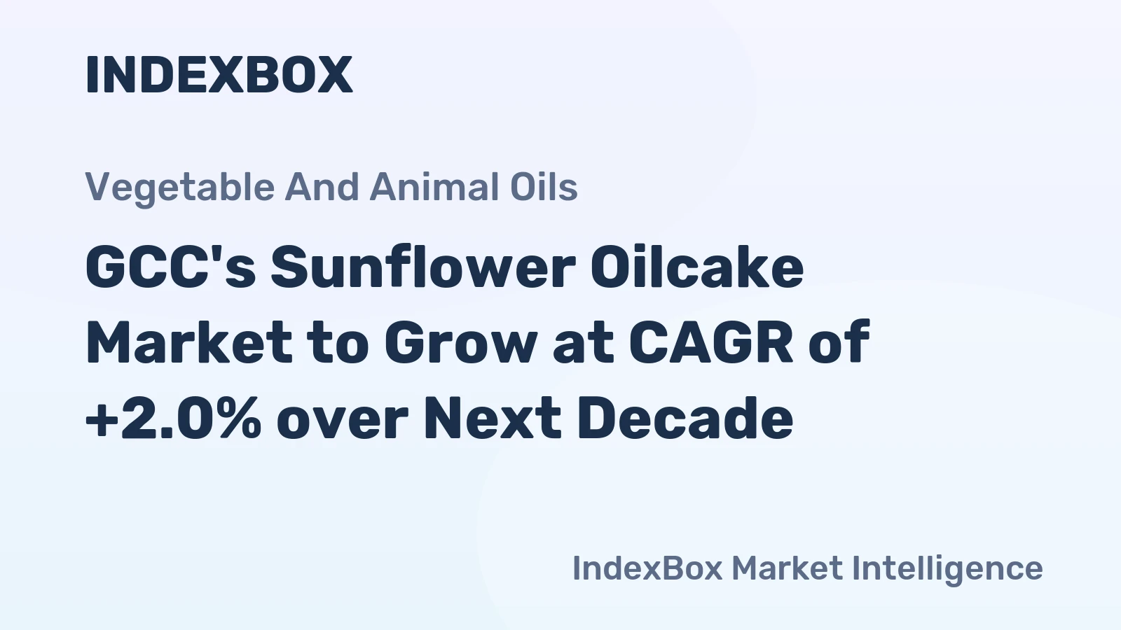 GCC's Sunflower Oilcake Market to Grow at CAGR of +2.0% over Next Decade