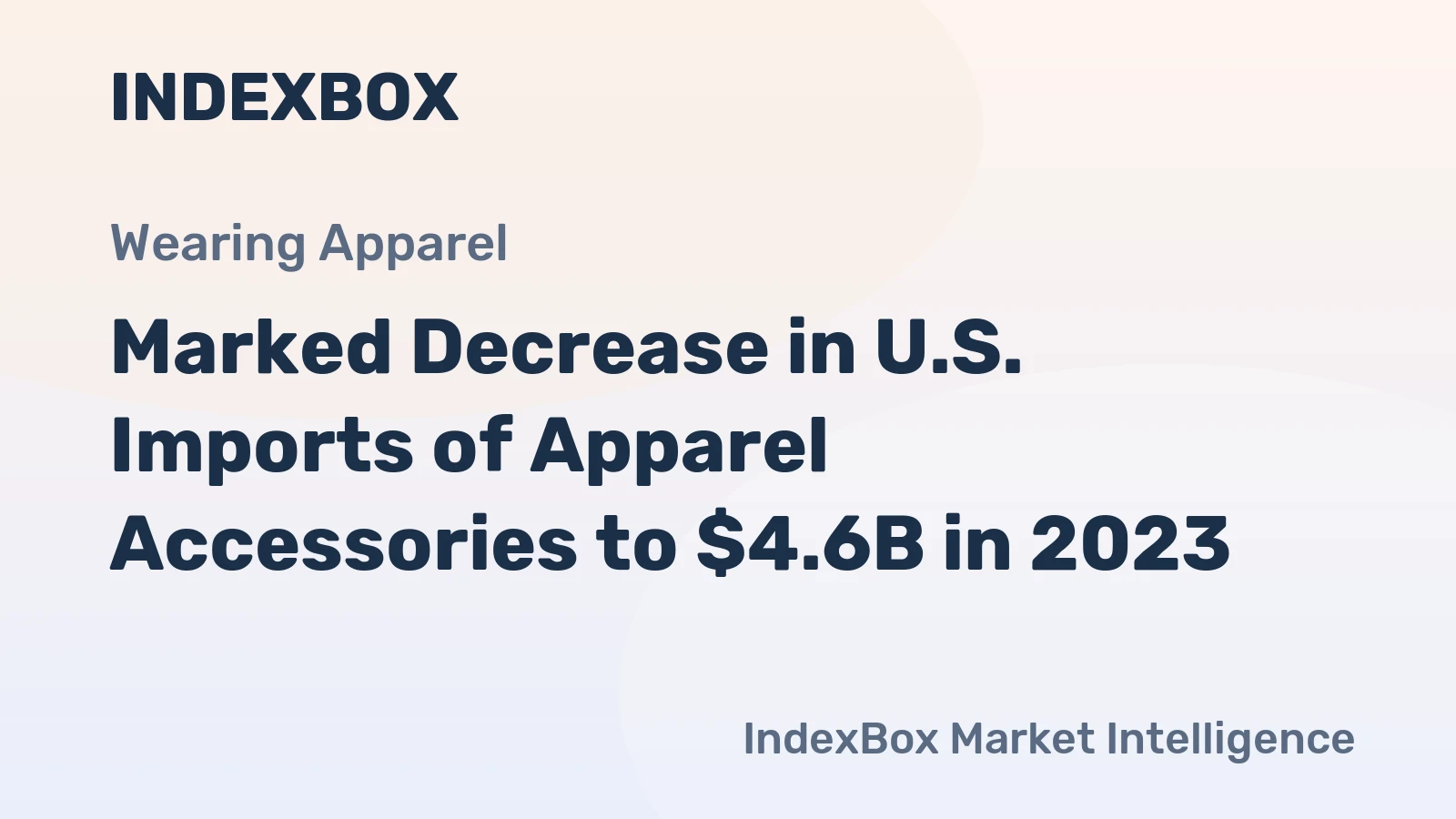 Marked Decrease in U.S. Imports of Apparel Accessories to $4.6B in 2023