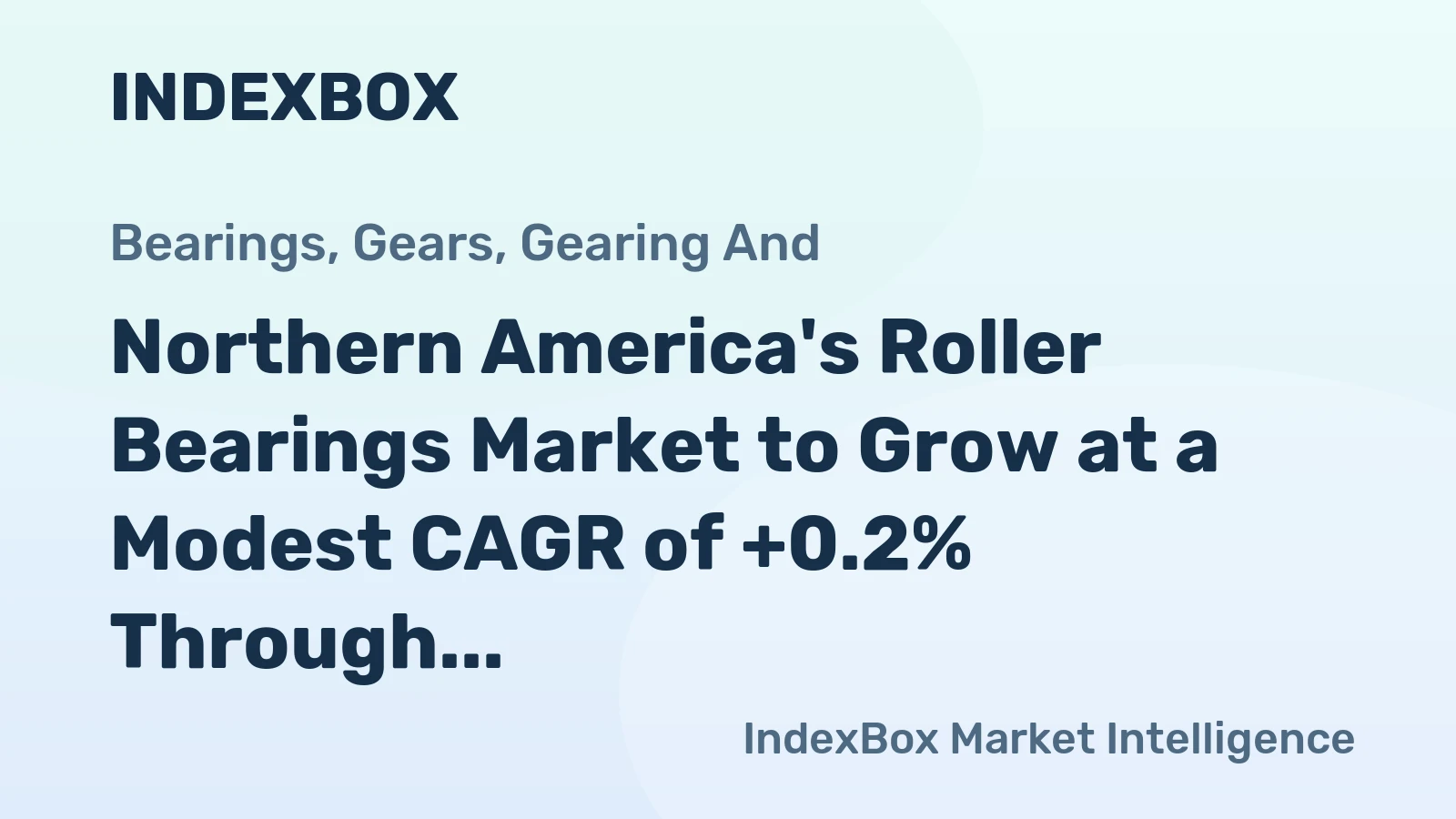 Northern America's Roller Bearings Market to Grow at a Modest CAGR of +0.2% Through 2035, Reaching $5.6B in Value