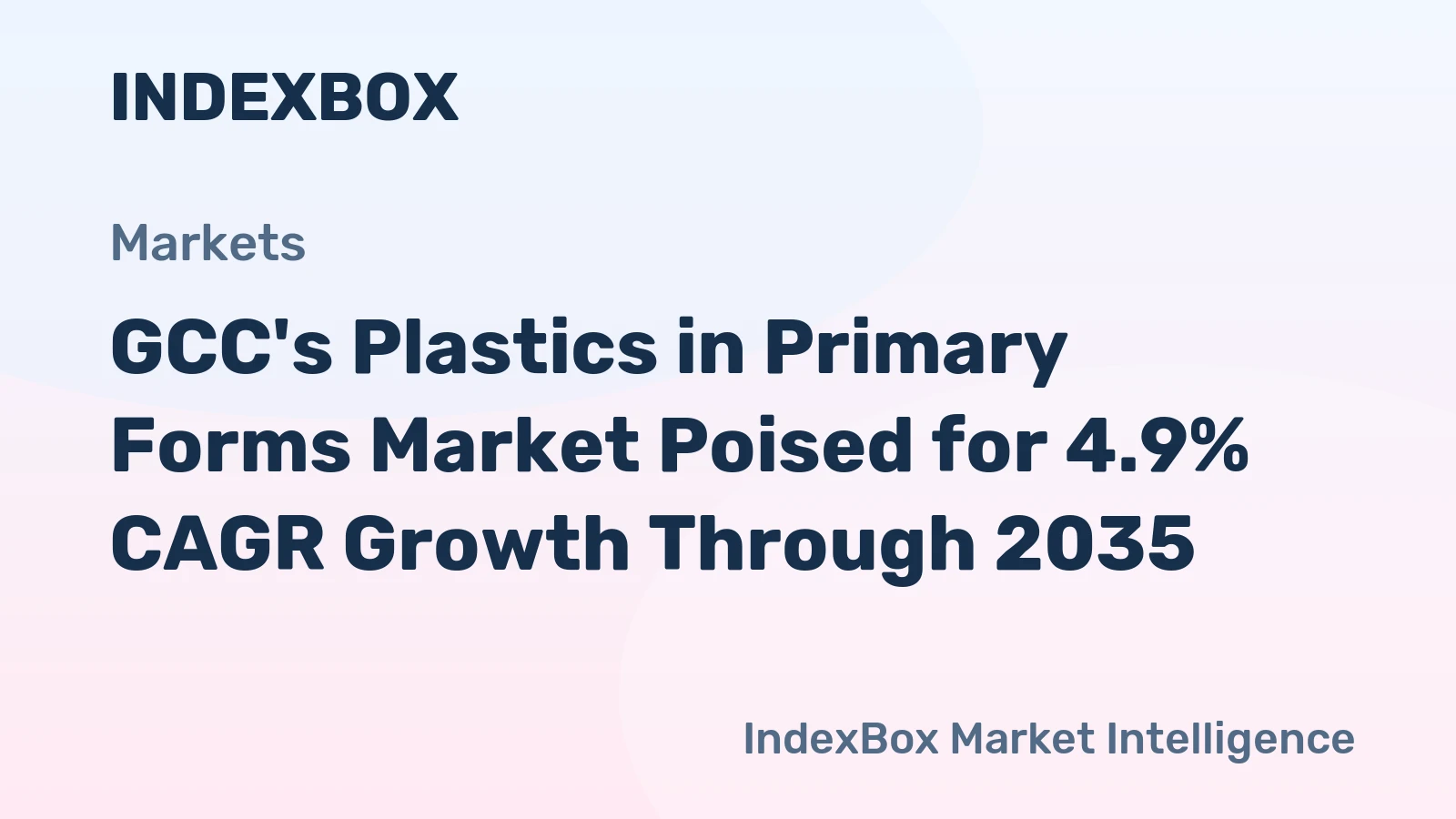 GCC's Plastics in Primary Forms Market Poised for 4.9% CAGR Growth Through 2035