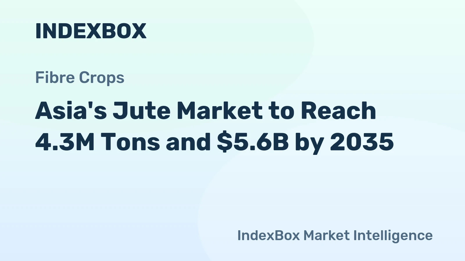 Asia's Jute Market to Reach 4.3M Tons and $5.6B by 2035