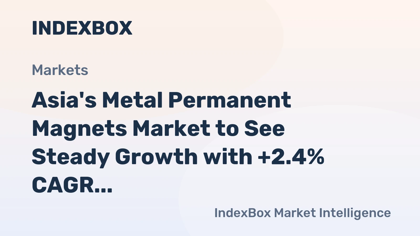 Asia's Metal Permanent Magnets Market to See Steady Growth with +2.4% CAGR Through 2035