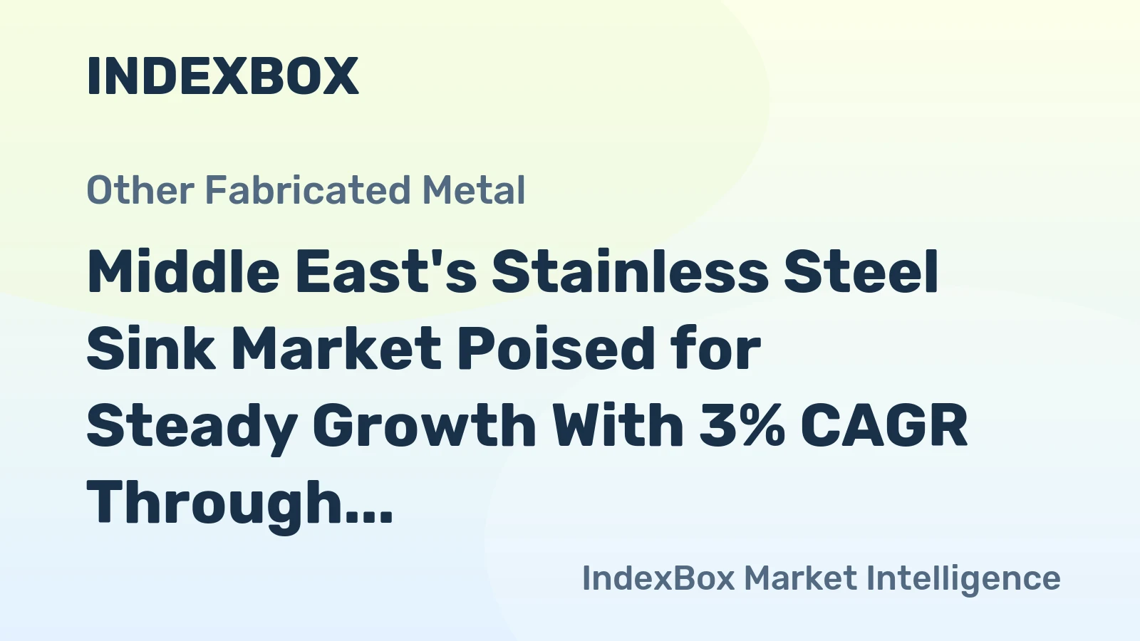Middle East's Stainless Steel Sink Market Poised for Steady Growth With 3% CAGR Through 2035