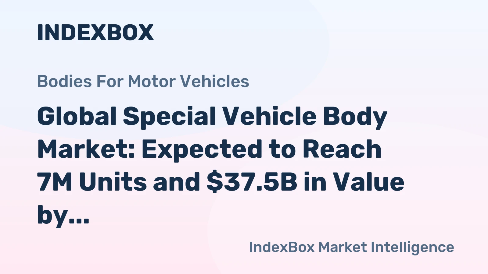 Global Special Vehicle Body Market: Expected to Reach 7M Units and $37.5B in Value by 2035