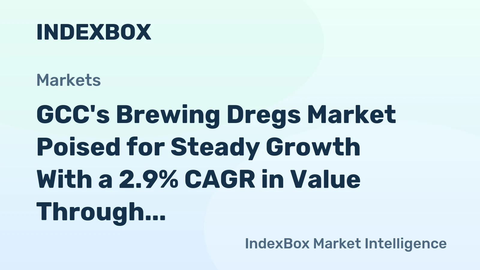 GCC's Brewing Dregs Market Poised for Steady Growth With a 2.9% CAGR in Value Through 2035