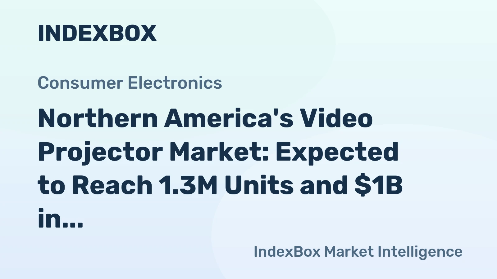 Northern America's Video Projector Market: Expected to Reach 1.3M Units and $1B in Value by 2035