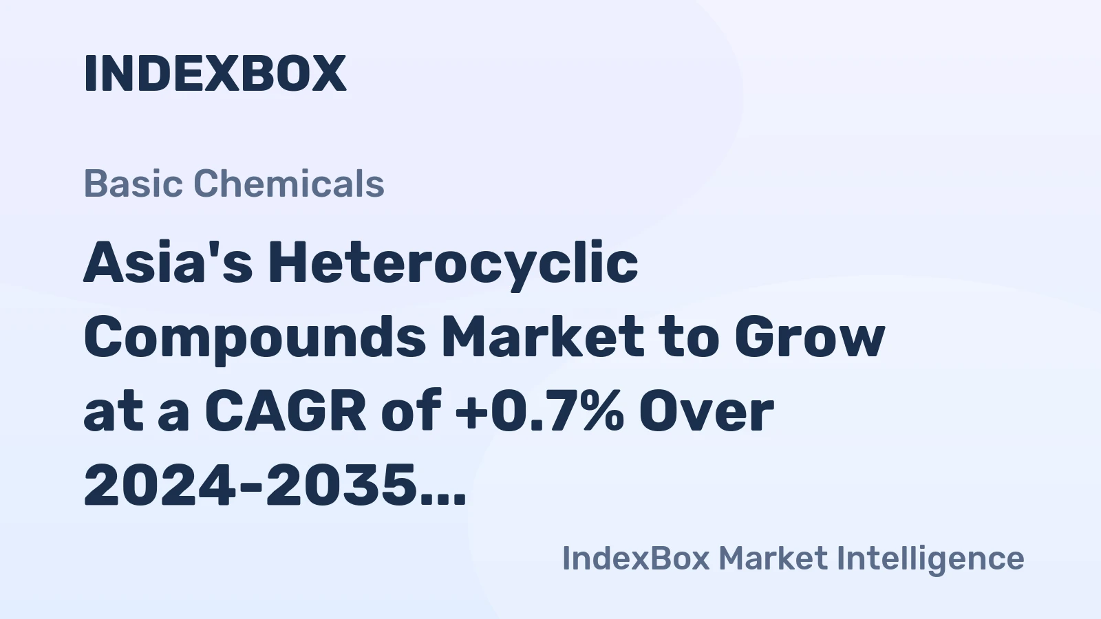 Asia's Heterocyclic Compounds Market to Grow at a CAGR of +0.7% Over 2024-2035
