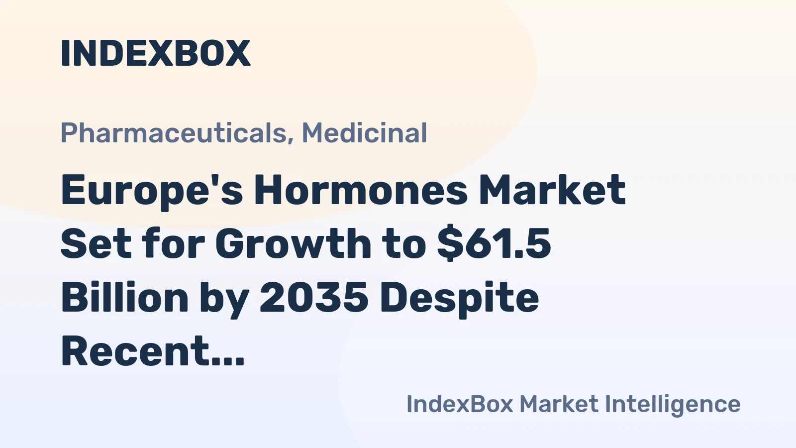 Europe's Hormones Market Set for Growth to $61.5 Billion by 2035 Despite Recent Volatility