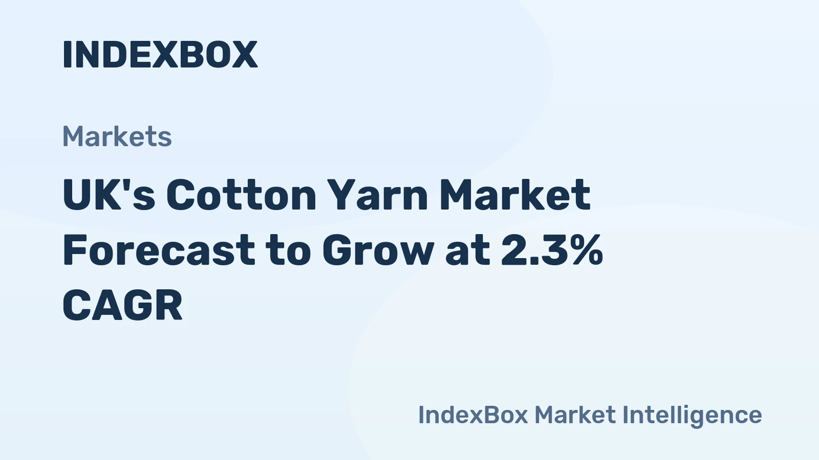 UK's Cotton Yarn Market Forecast to Grow at 2.3% CAGR