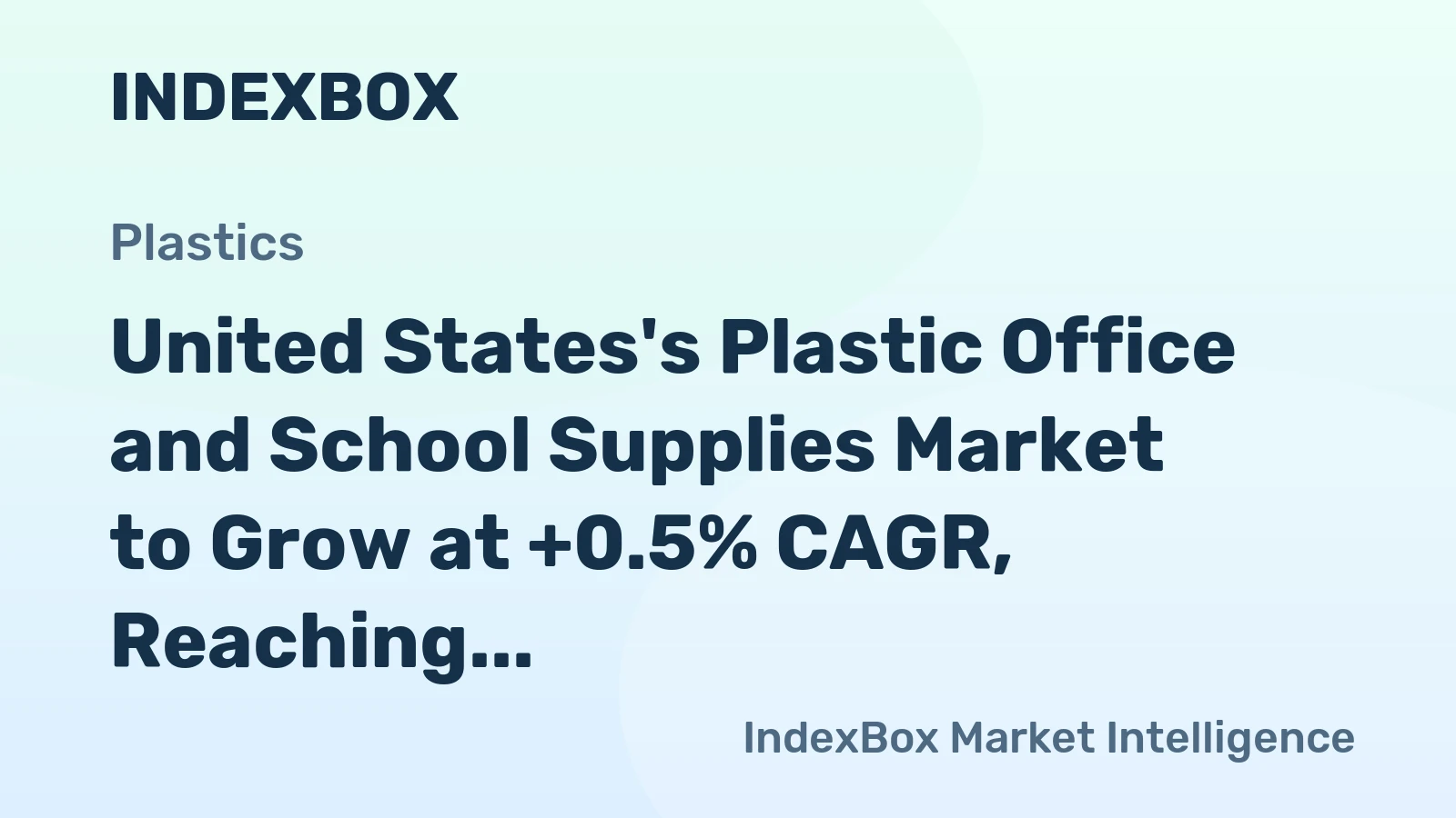 United States's Plastic Office and School Supplies Market to Grow at +0.5% CAGR, Reaching $628M by 2035