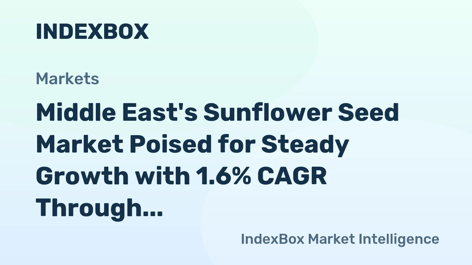 Middle East's Sunflower Seed Market Poised for Steady Growth with 1.6% CAGR Through 2035