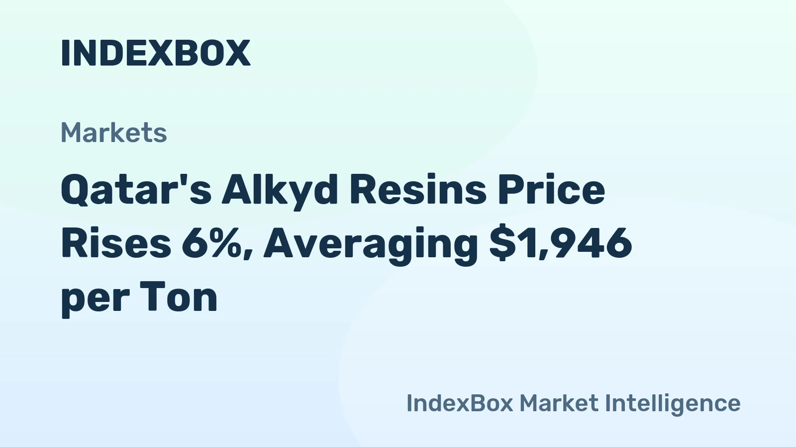 Qatar's Alkyd Resins Price Rises 6%, Averaging $1,946 per Ton