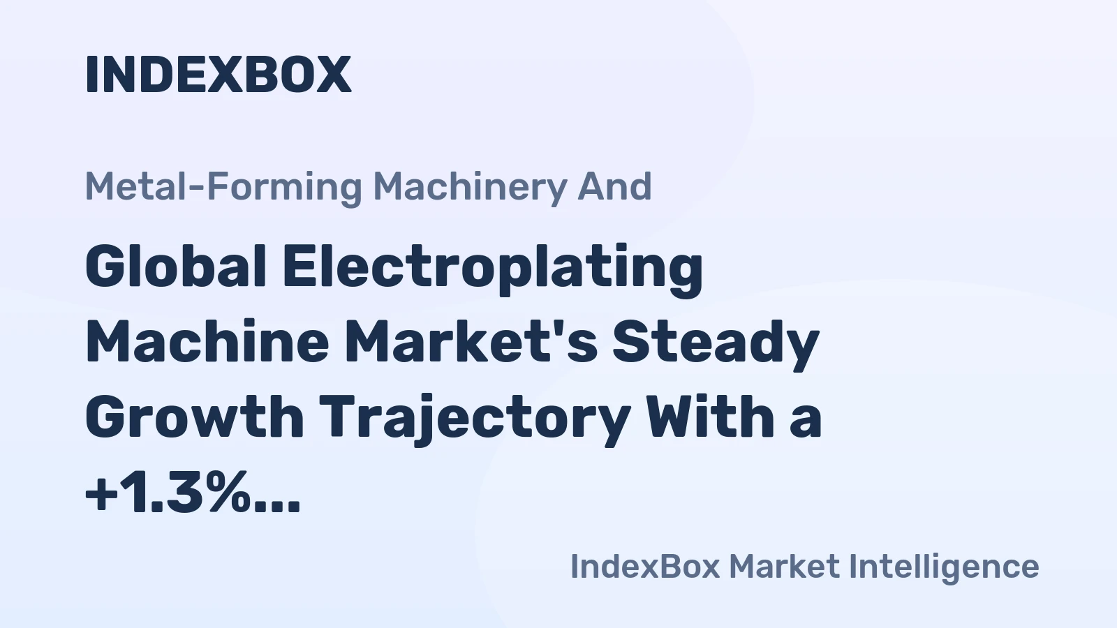 Global Electroplating Machine Market's Steady Growth Trajectory With a +1.3% CAGR in Value