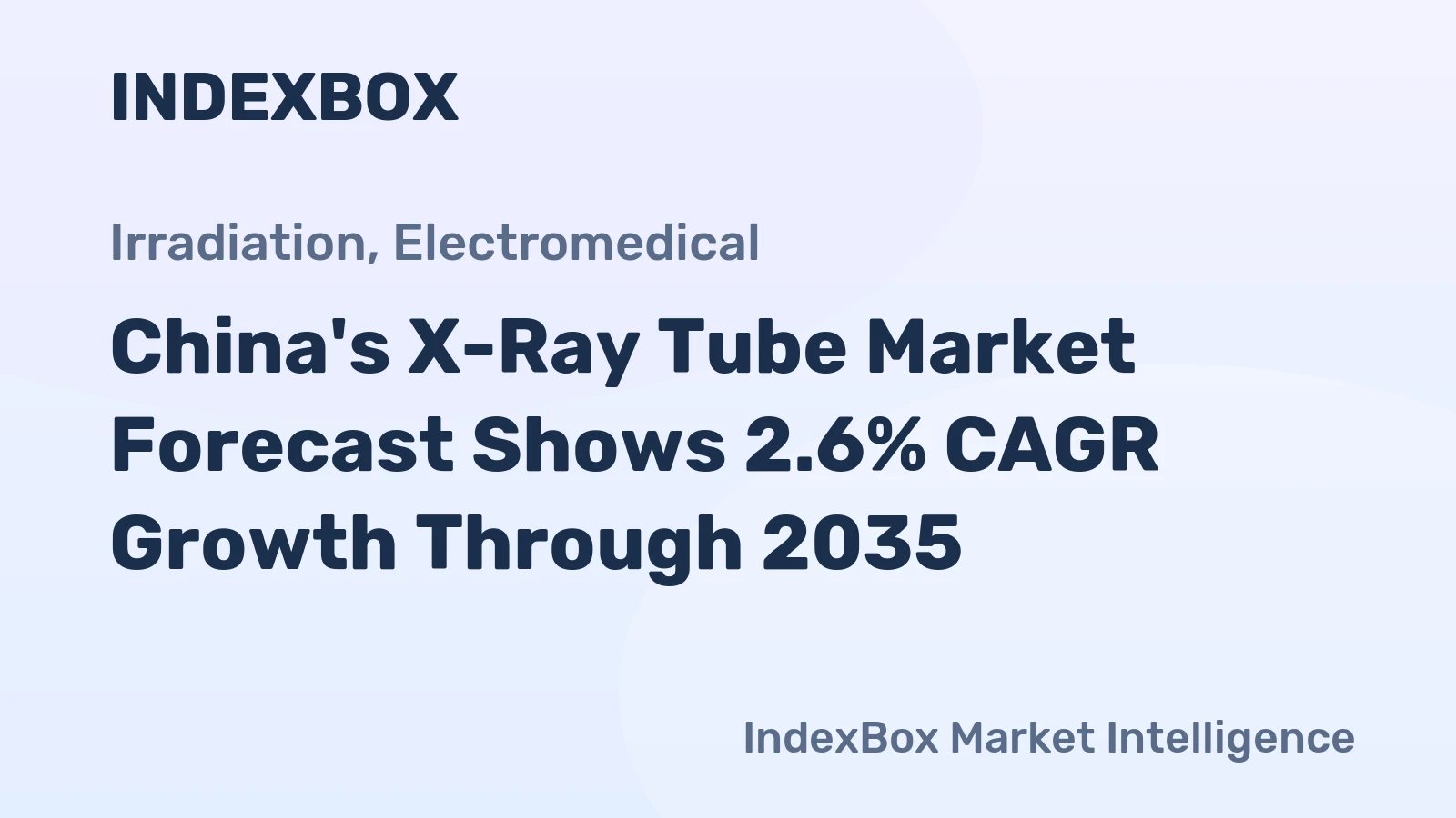 China's X-Ray Tube Market Forecast Shows 2.6% CAGR Growth Through 2035