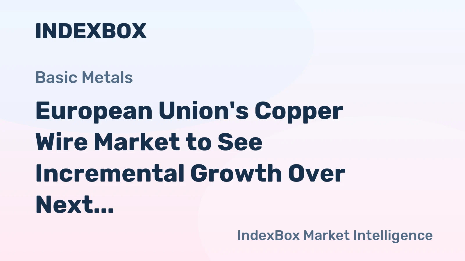 European Union's Copper Wire Market to See Incremental Growth Over Next Decade, Reaching 2.8M Tons and $24.8B by 2035