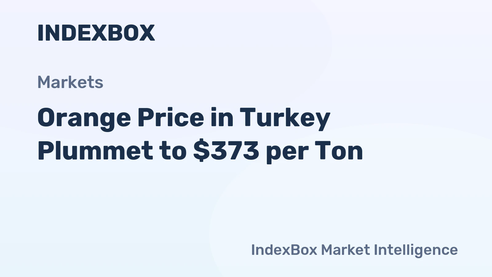 Orange Price in Turkey Plummet to $373 per Ton