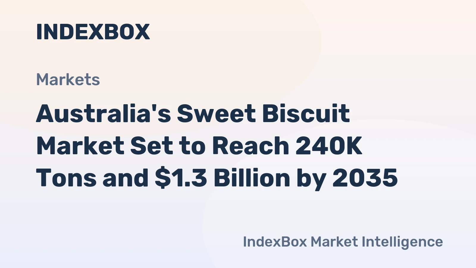 Australia's Sweet Biscuit Market Set to Reach 240K Tons and $1.3 Billion by 2035