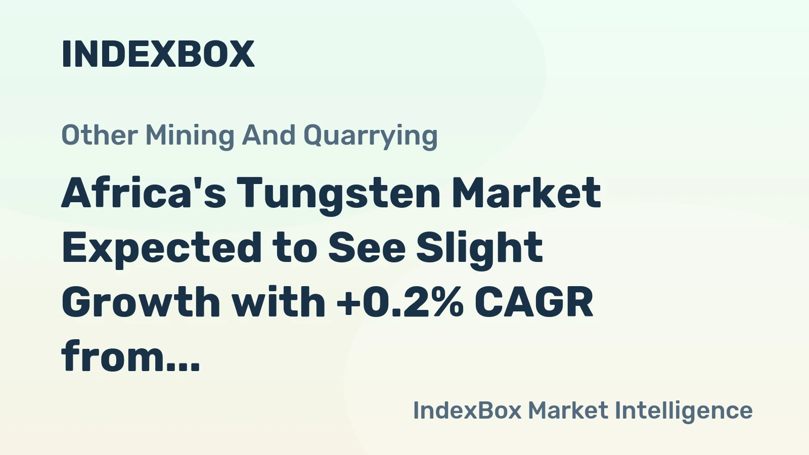 Africa's Tungsten Market Expected to See Slight Growth with +0.2% CAGR from 2024 to 2035