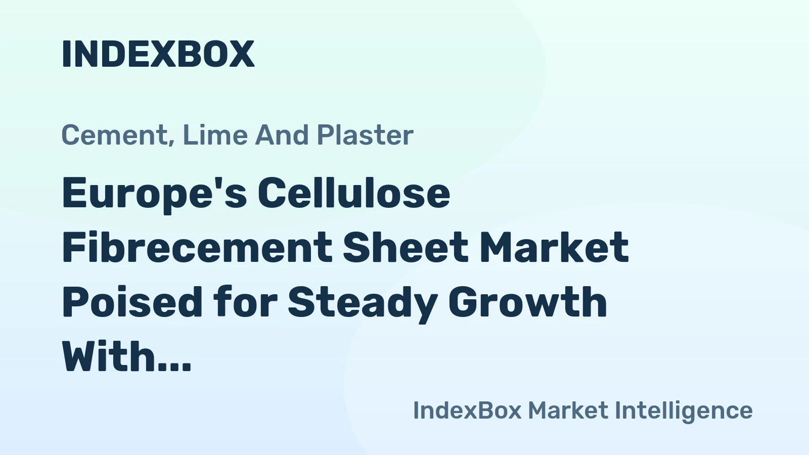 Europe's Cellulose Fibrecement Sheet Market Poised for Steady Growth With a 1.1% Volume CAGR Through 2035